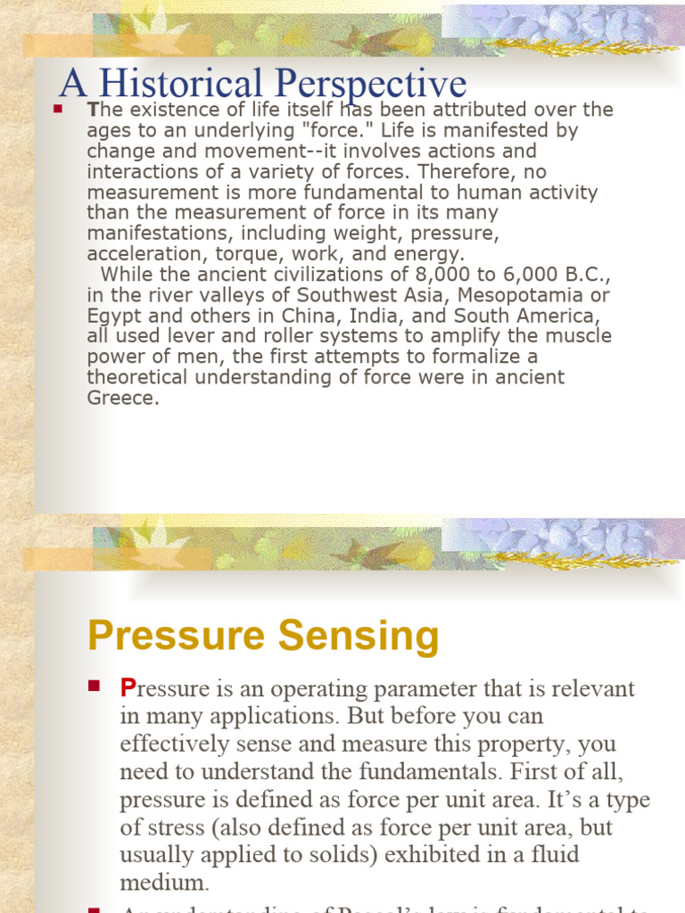 Press Meas Presentation | PDF | Pressure Measurement | Pressure