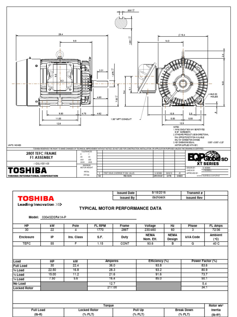 Data Sheet - Motor 30 HP | PDF | Electric Motor | Electrical Engineering