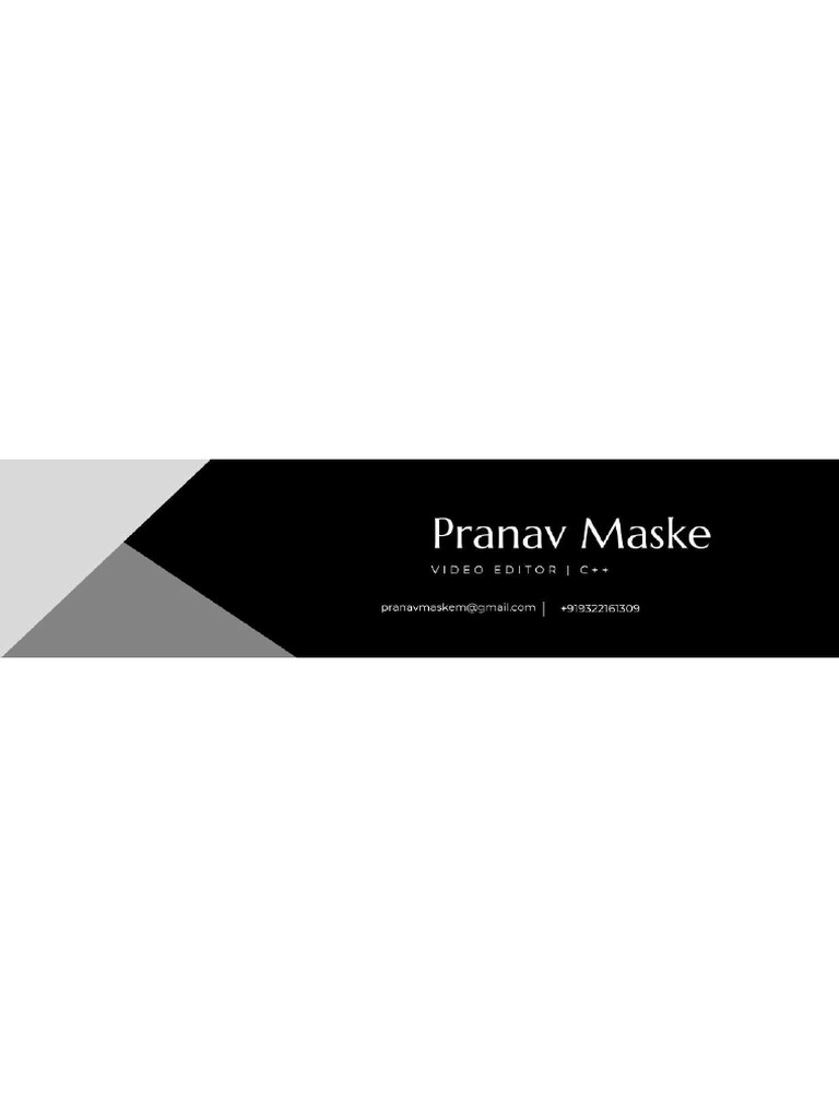 BLack Minimalist Corporate Staff Identity LinkedIn Banner | PDF