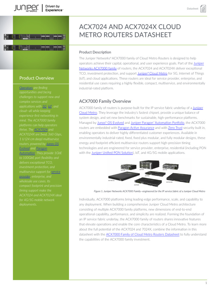 Acx7024 Acx7024x Cloud Metro Routers Datasheet | PDF | Cloud Computing ...