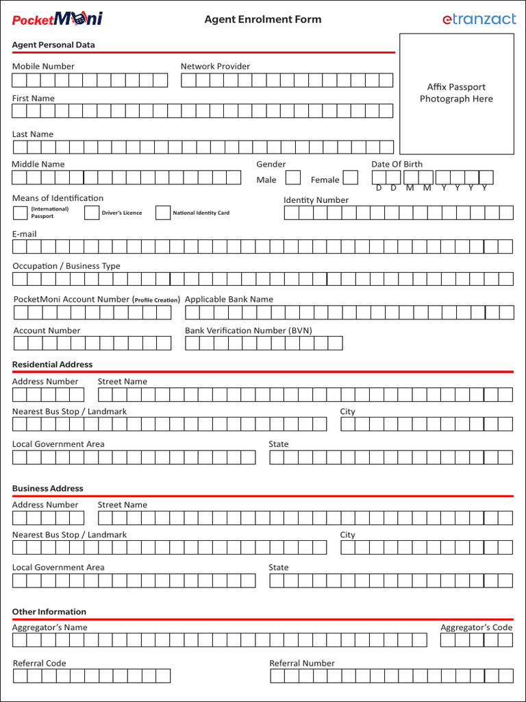 Agent Registration Form Updated | PDF | Applications Of Cryptography ...