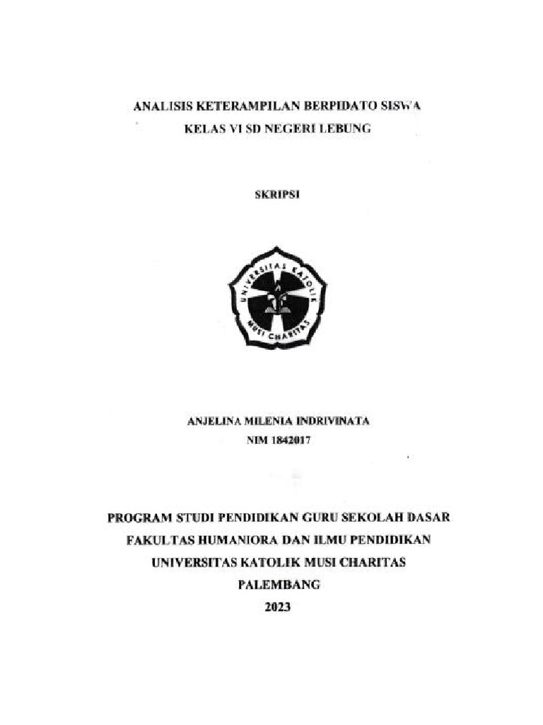 Keterampilan Berpidato Siswa Kelas VI | PDF | Karier & Perkembangan | Seni