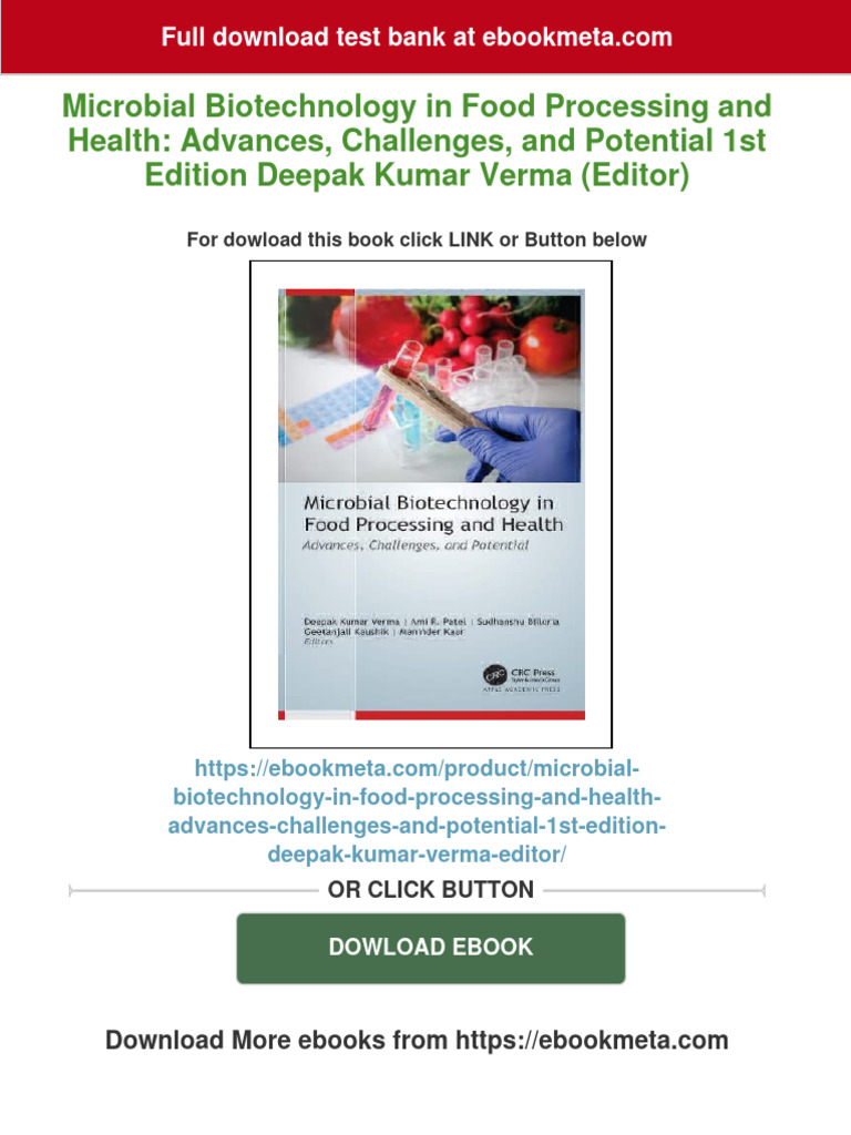 Microbial Biotechnology in Food Processing and Health: Advances ... Microbial Biotechnology in Food Processing and Health: Advances ...
