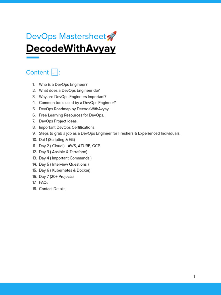 DevOps Master Sheet 2024? | PDF | Software | Systems Engineering