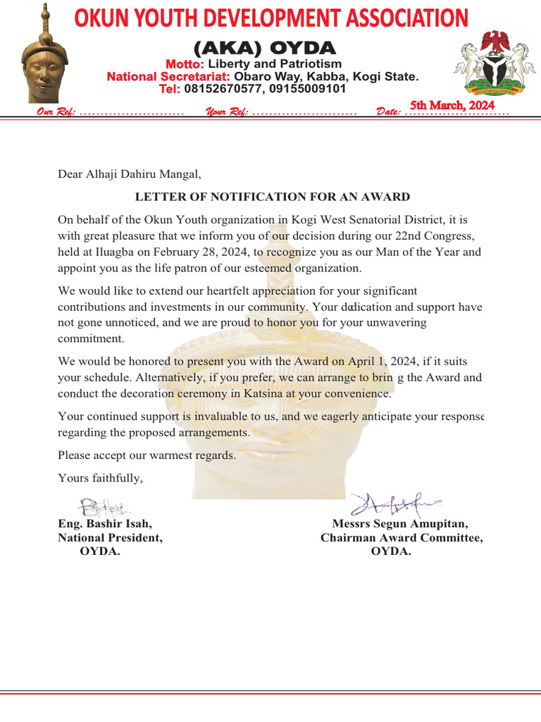 Oyda Letter | PDF | Sports & Recreation