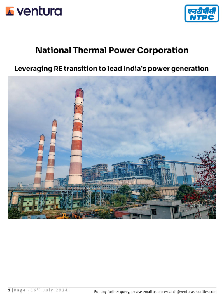 NTPC Report (1) - Ventura Research | PDF | Cost Of Capital | Financial Accounting