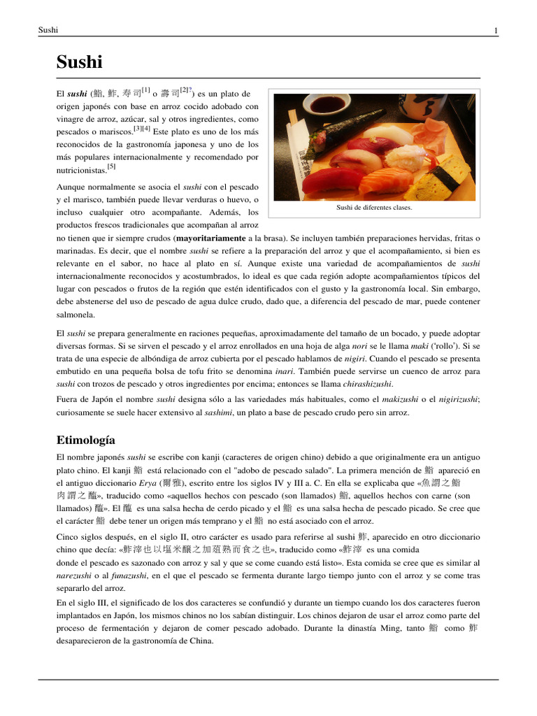 Sushi | PDF | Sushi | Alimentos