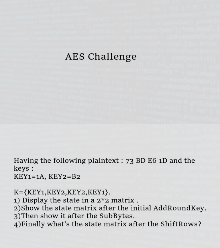 AES Challenge | PDF