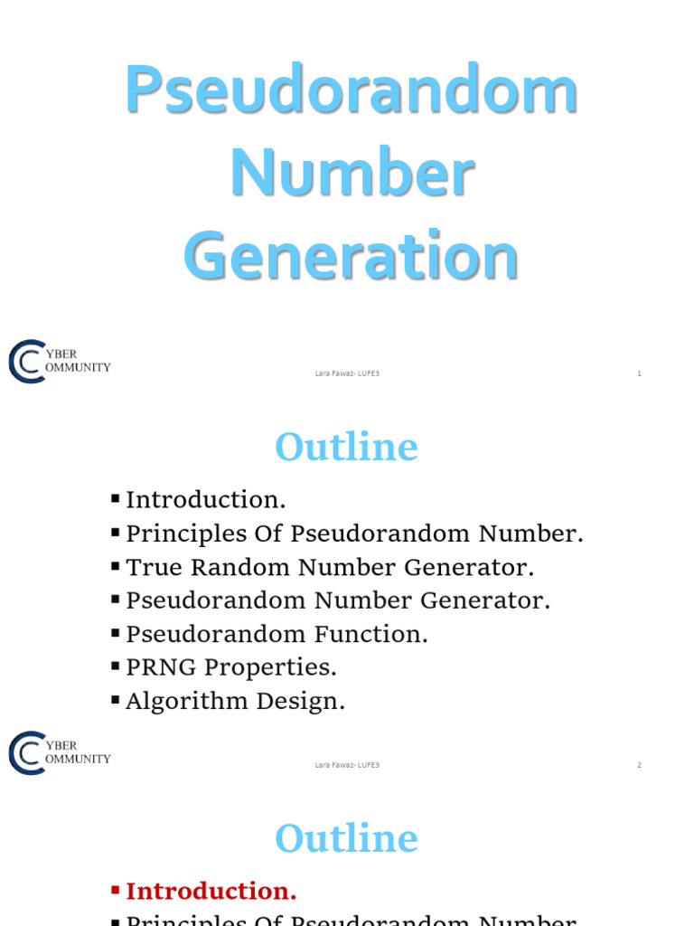 Pseudorandom Number Generator - v2 | PDF | Probability | Algorithms