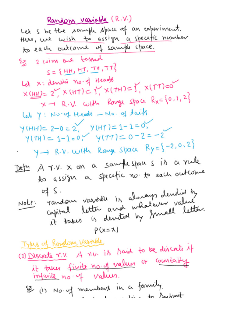 Maths 4 - 6th Lecture, Random Variables | PDF Maths 4 - 6th Lecture, Random Variables | PDF