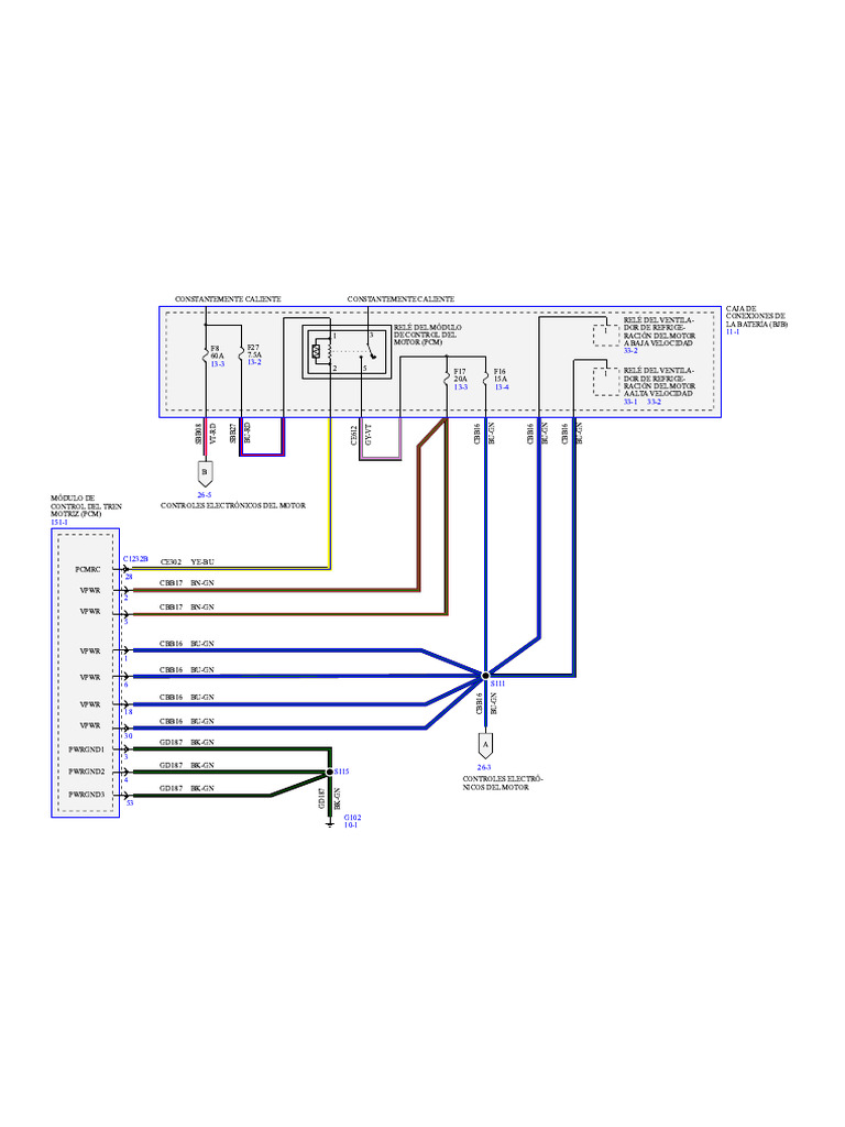 Ford Tourneo t3cb 2015 Esquema Gestion Motor | PDF