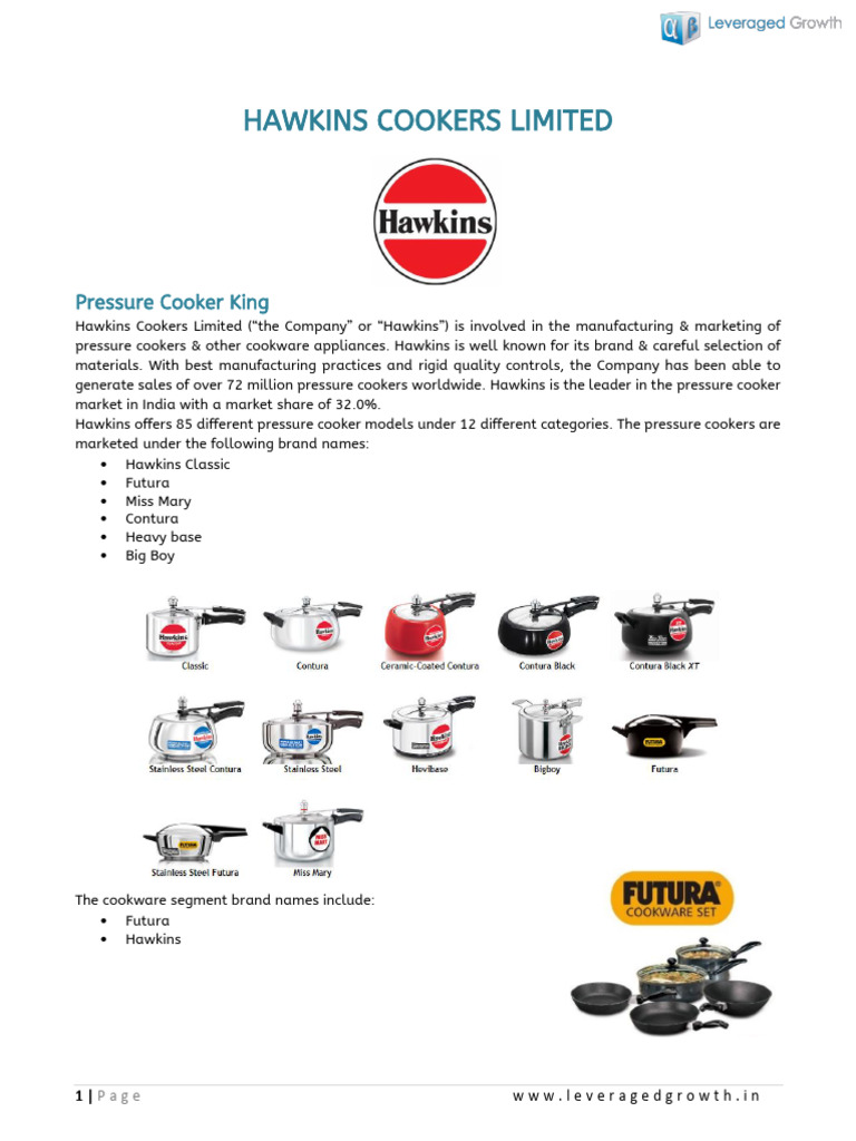 Hawkins Cookers: Market Leader Insights | PDF | Kitchen Stove | Investing