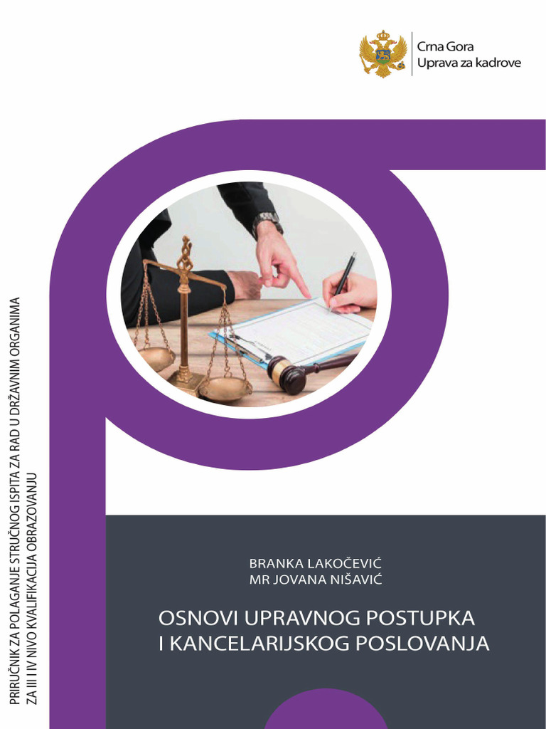 Osnovi Upravnog Postupka I Kancelarijskog Poslovanja Sss 2021 Knjiga 3 | PDF