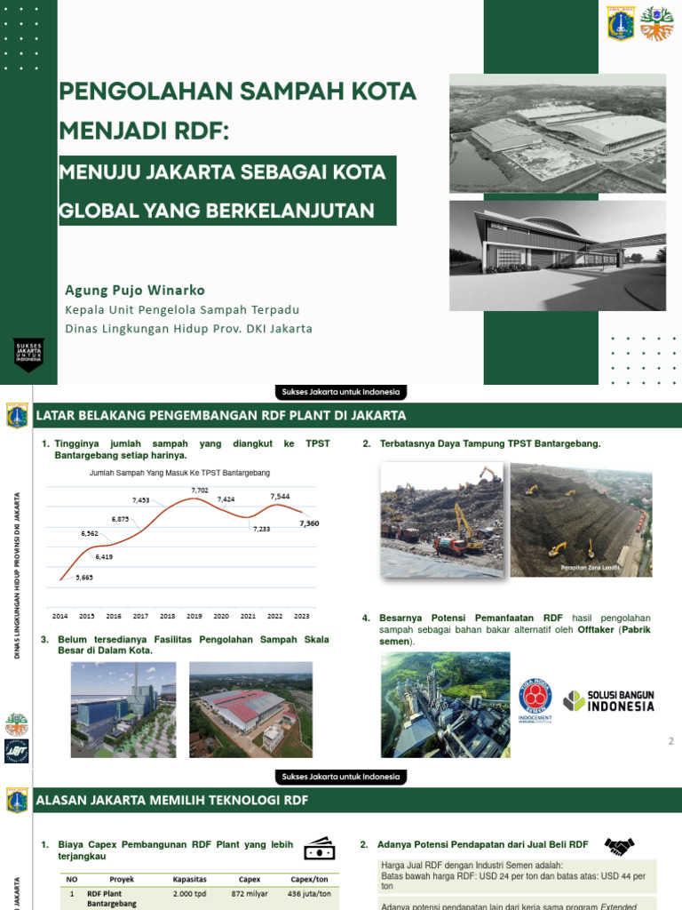 24.06.27 Narasumber Kopi Sedap BPKD - Pengolahan Sampah Kota Global Jakarta Menjadi RDF | PDF