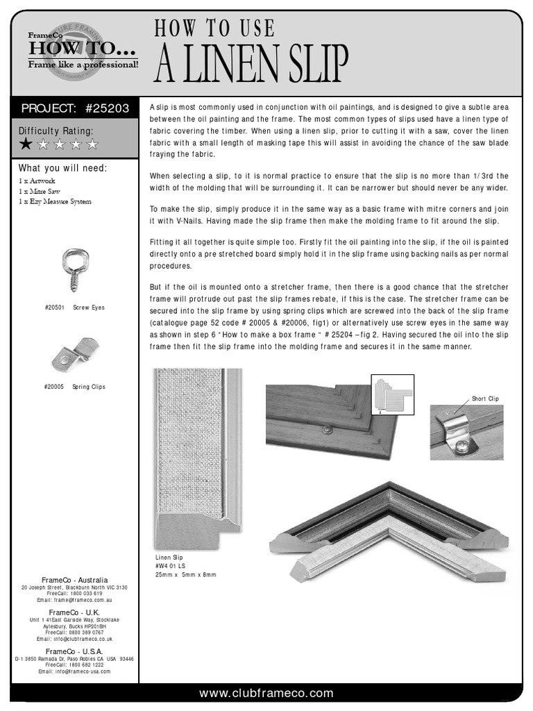 How to Frame Artwork Professionally | PDF