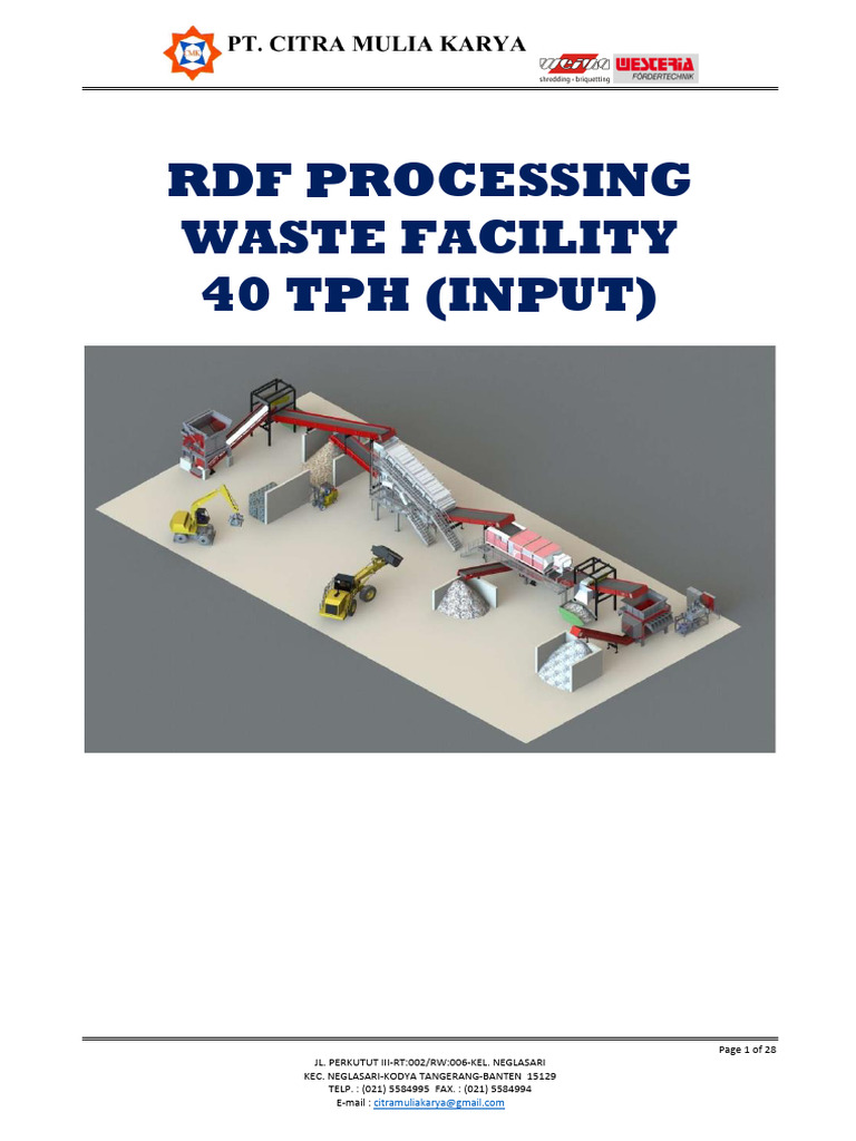 (Citra Mulya Karya) RDF Proses-40 TPH (Input) | PDF | Electricity | Nature