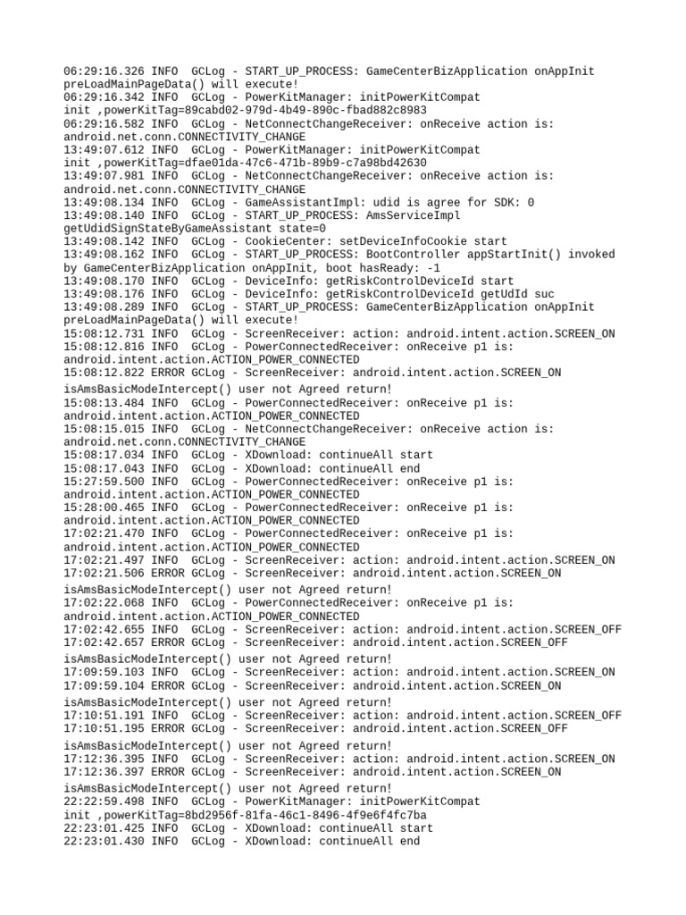 GameCenter Startup Log Analysis | PDF | Technology & Engineering