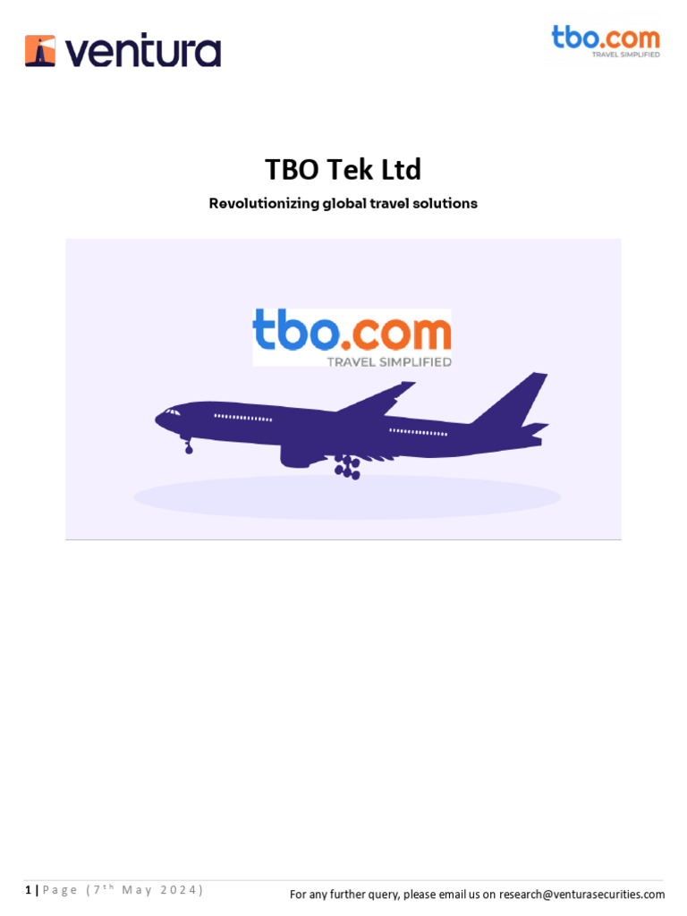 TBO Tek - 638506899786746636 | PDF | Investing | Forecasting