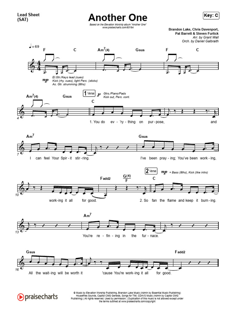 Another One - Elevation Worship Chords | PDF | Rhythm And Meter ...
