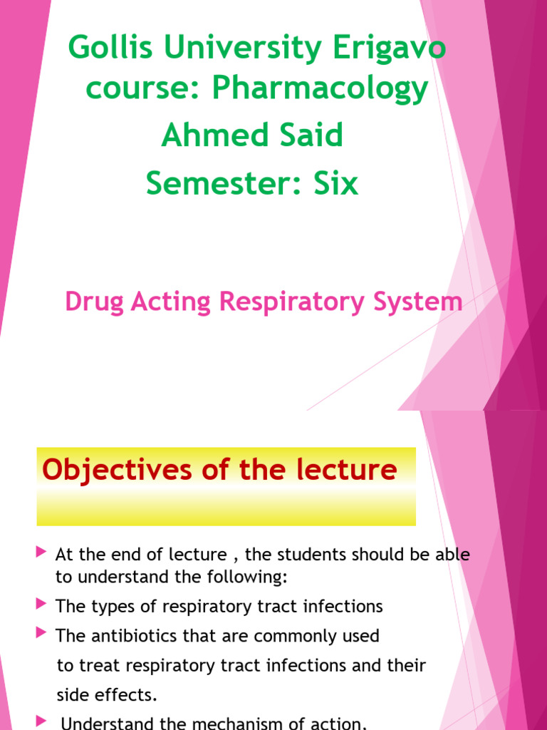 Drug Acting Respiratory System | PDF | Penicillin | Cough