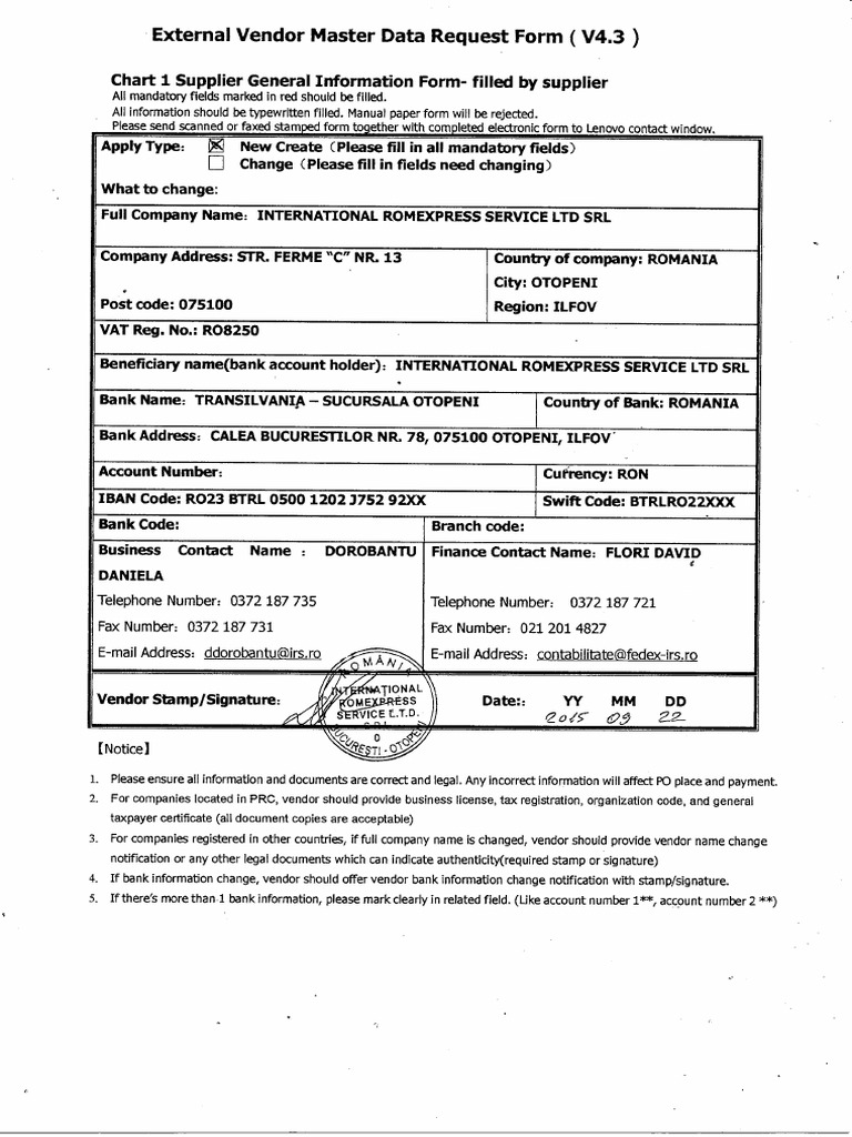 External VMG Form (v4.3) | PDF