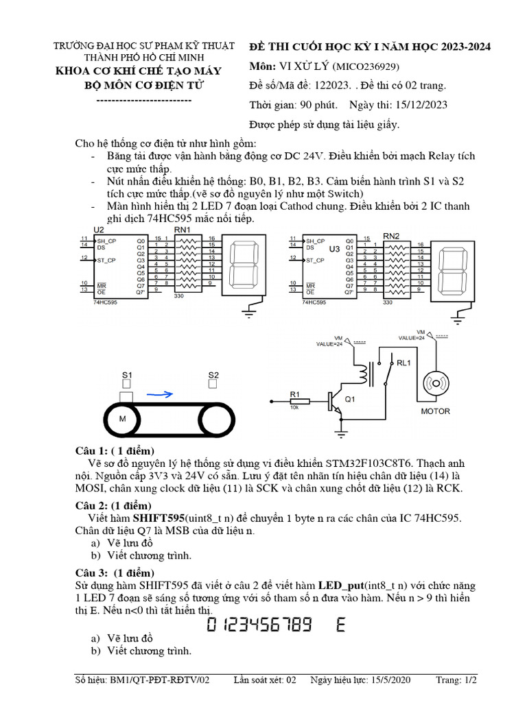 MICO - DeThi - CuoiKy - 12 - 2023 - BM1 - ĐỀ THI LÝ THUYÊT 12 | PDF