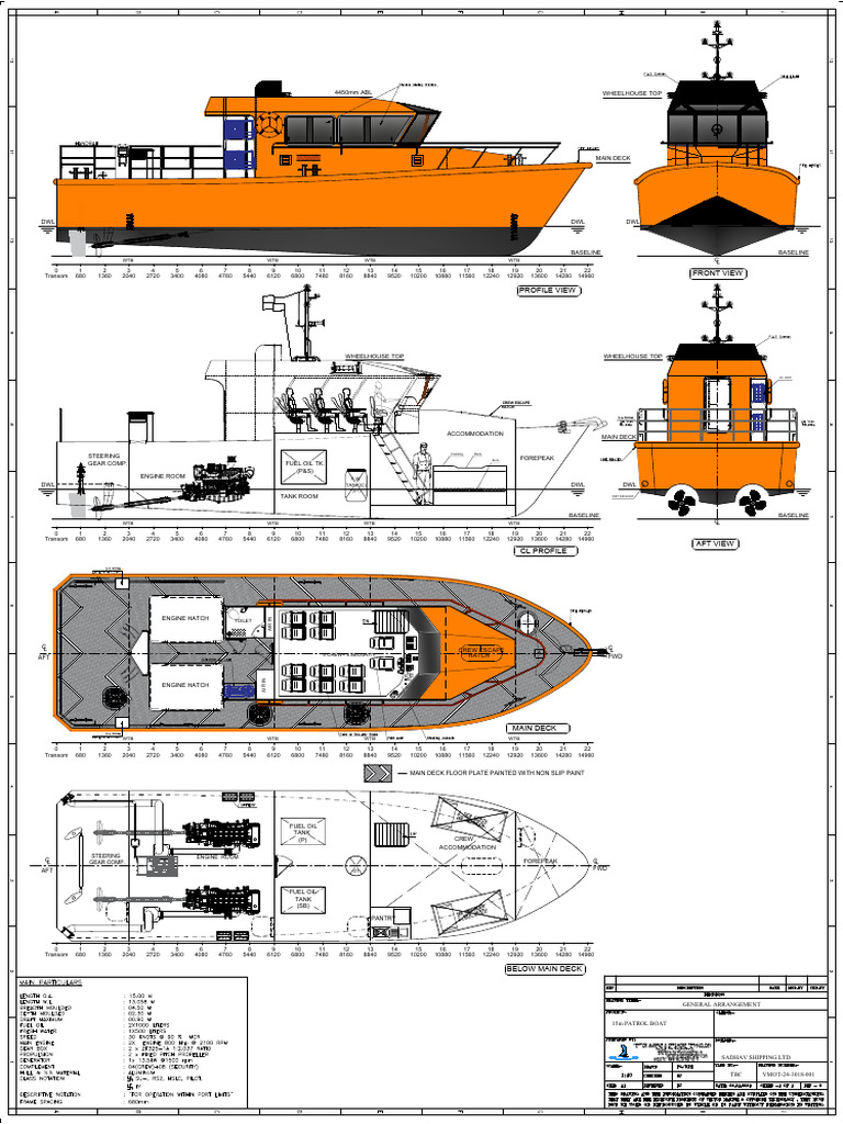Non-Slip Painted Main Deck Layout | PDF | Naval Ships | Warships