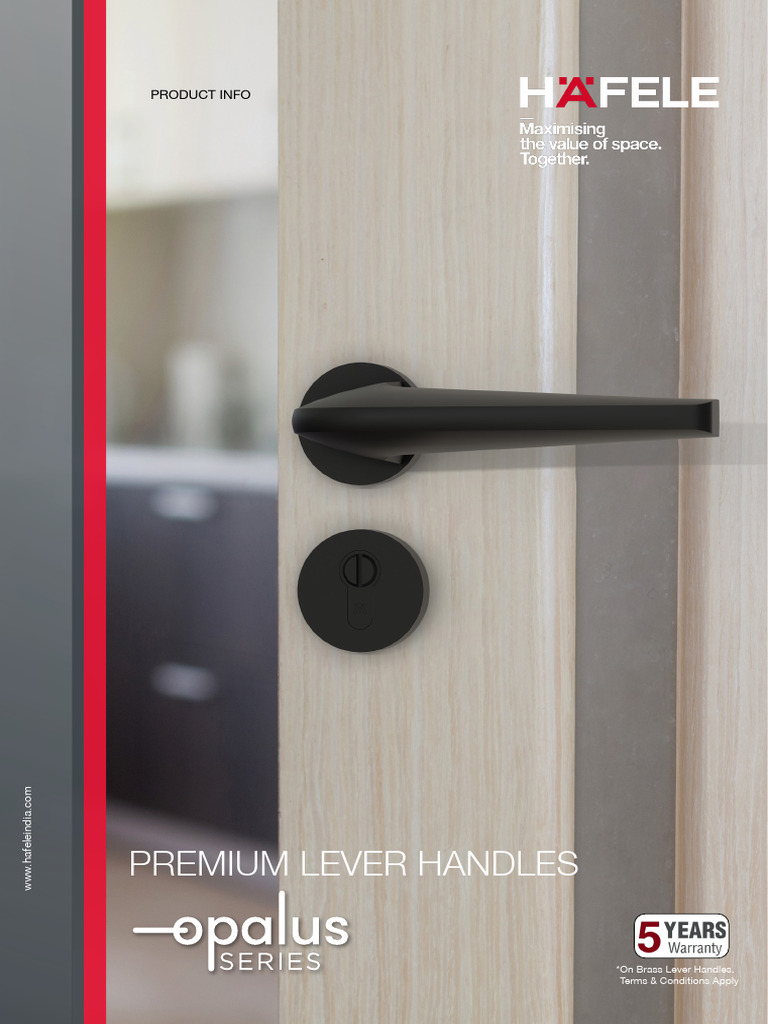 Häfele Opalus Series Lever Handles | PDF | Door | Screw