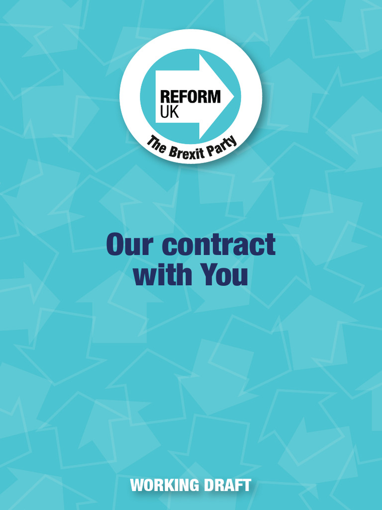 Reform UK Contract With The People | PDF | Cost Of Living | National ...