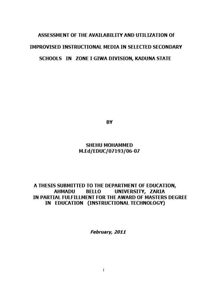 Assessment Of The Availability And Utilization Of Download Free Pdf Teachers Learning