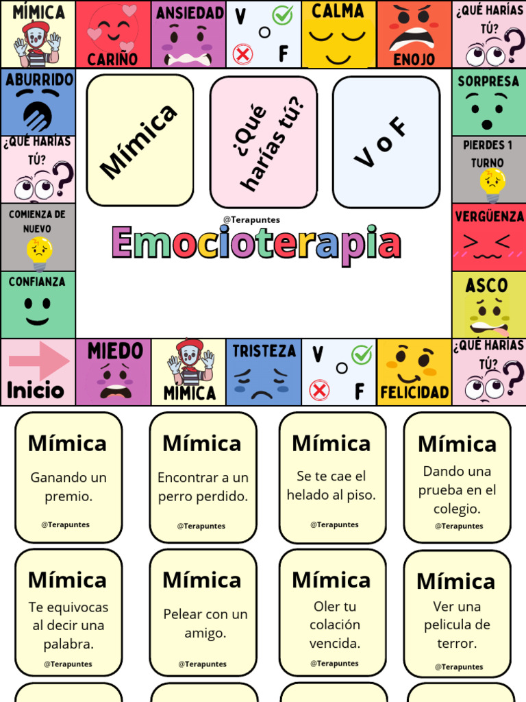 Juego de Mímica de Emociones PDF | PDF