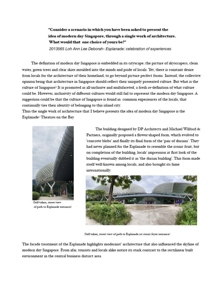 Esplanade: Icon of Modern Singapore | PDF