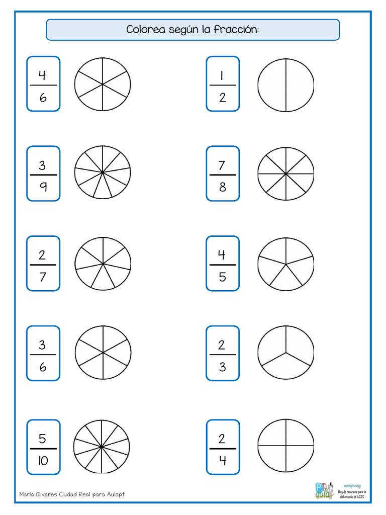 Colorear Fracciones | PDF
