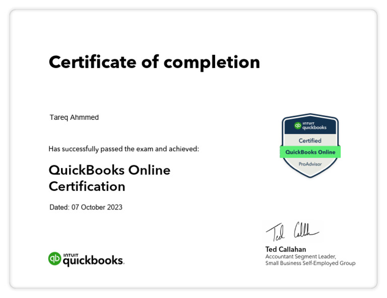 QuickBooks Online ProAdvisor Certification | PDF