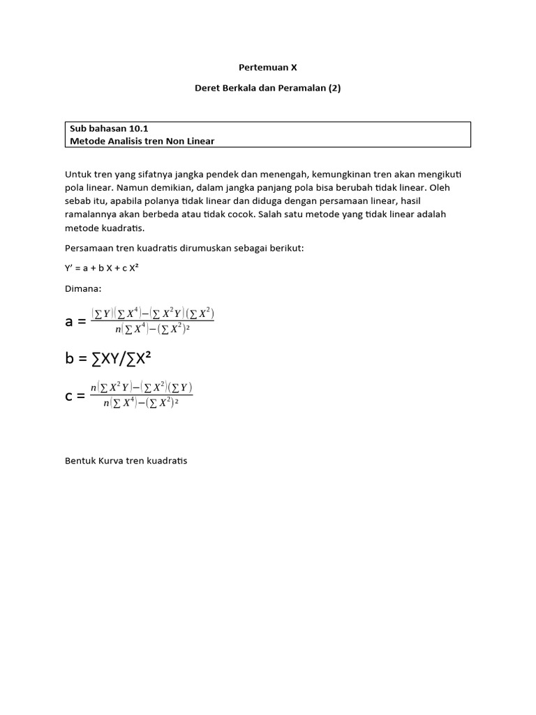 Deret Berkala Non Linear | PDF