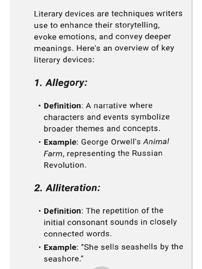 Literary Devices | PDF