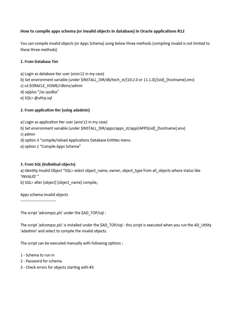 How To Compile Apps Schema | PDF | Database Schema | Databases