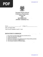 2020 - PSLE Standard Math 2020 Answer Key | PDF