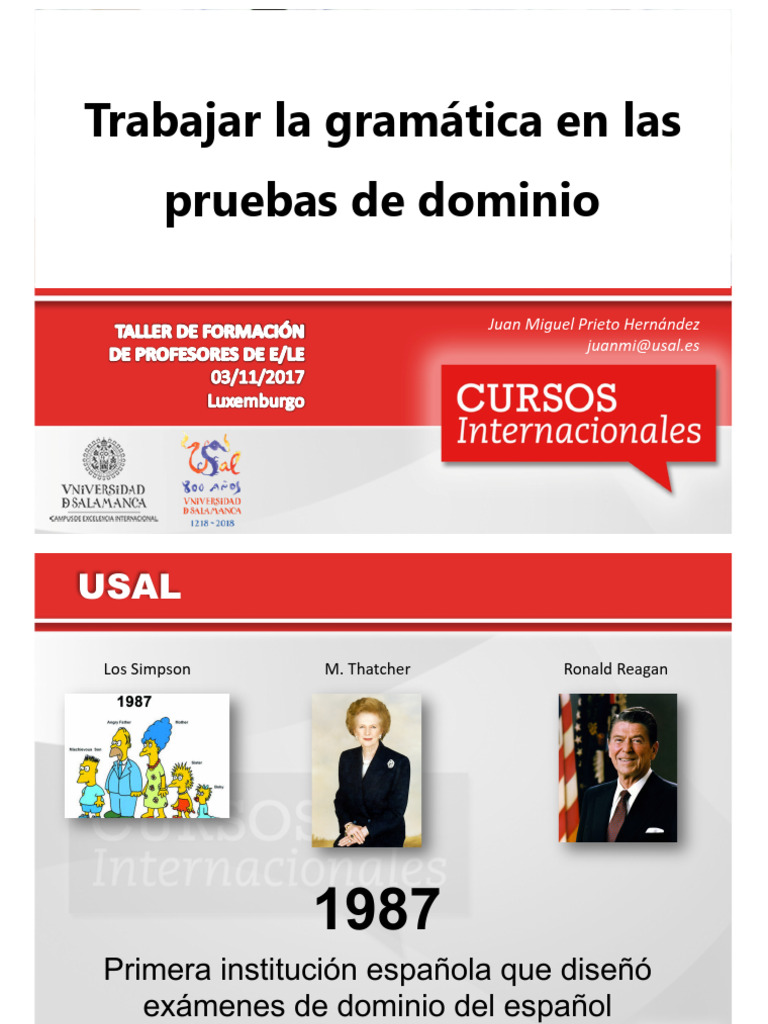 Trabajar La Gramática en Las Pruebas de Dominio (Juan M Prieto) | PDF