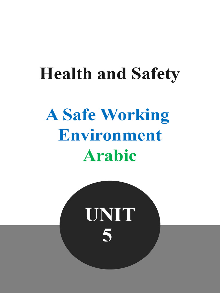 Unit 5 - Maintaining A Safe Working Environment AA | PDF