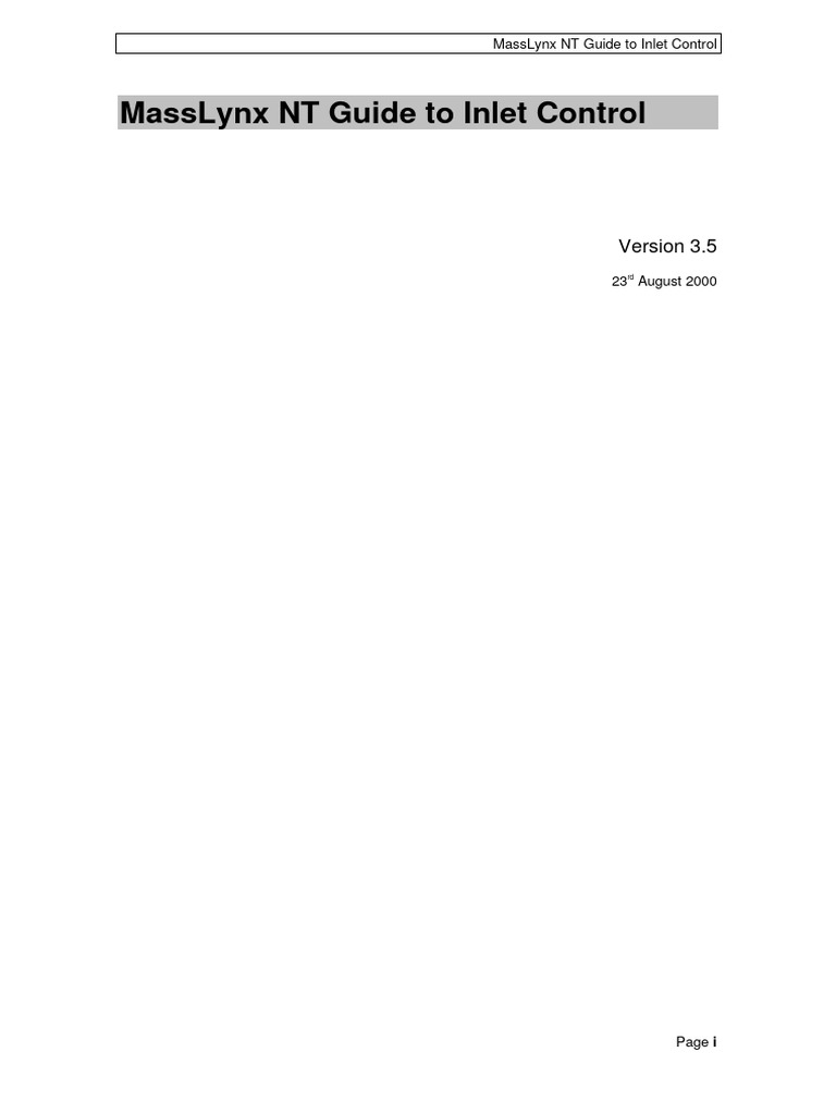 Inlet Control | PDF | Switch | Electromagnetic Spectrum