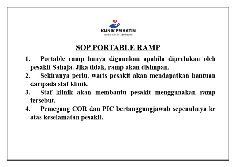 Sop Portable Ramp | PDF | Sains & Matematika | Teknologi & Rekayasa