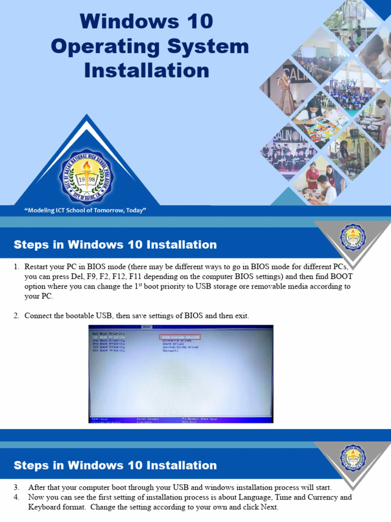 Windows 10 Installation Steps | PDF | Windows 10 | Bios