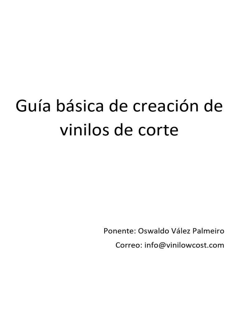 Guía Basica Vinilos | PDF | Impresora (Computación)