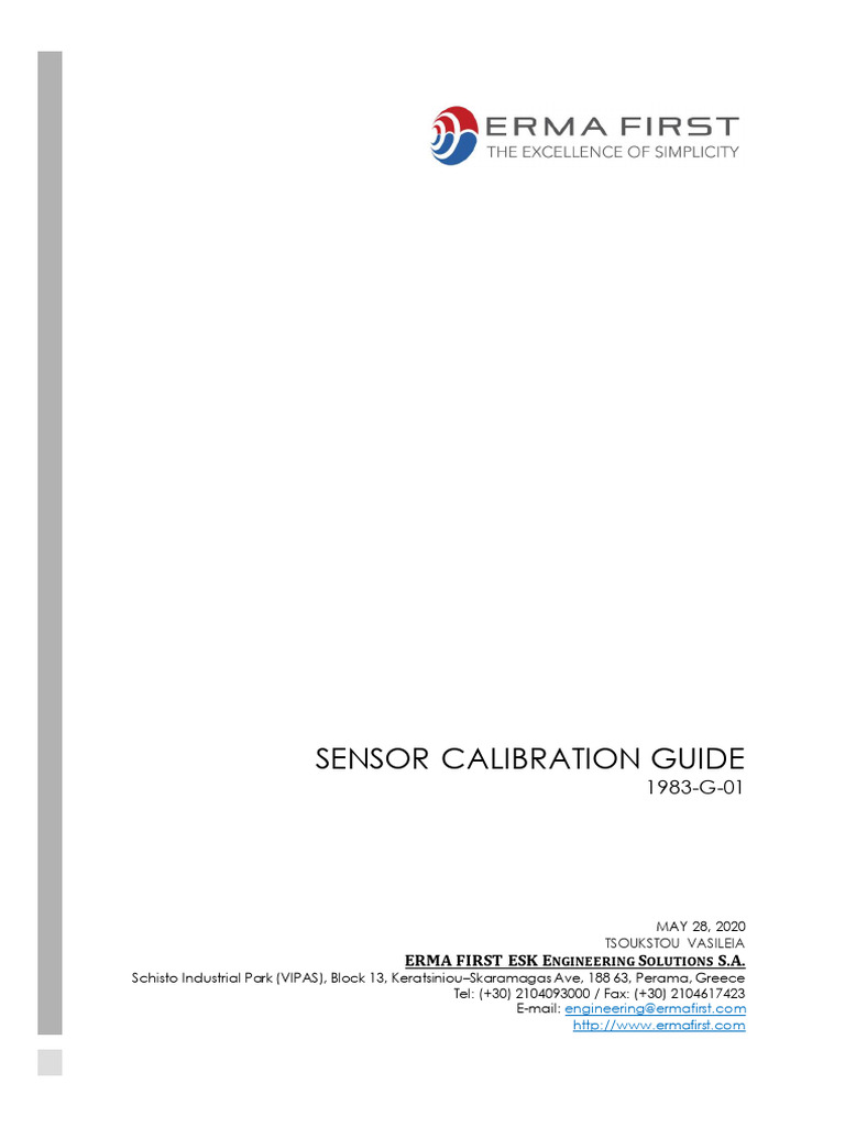 1983-G-01 - Sensor Calibration Guide | PDF | Calibration | Flow Measurement