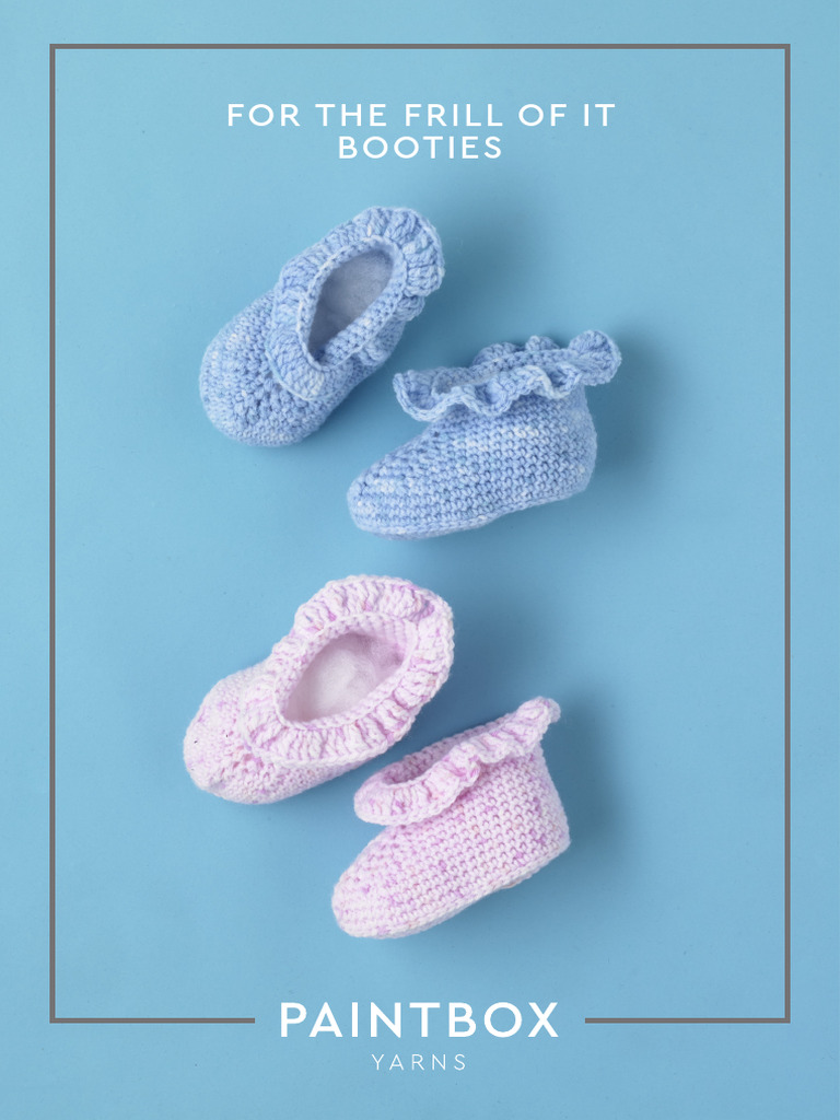 For The Frill of It Booties Free Crochet Pattern For Babies in Paintbox ...