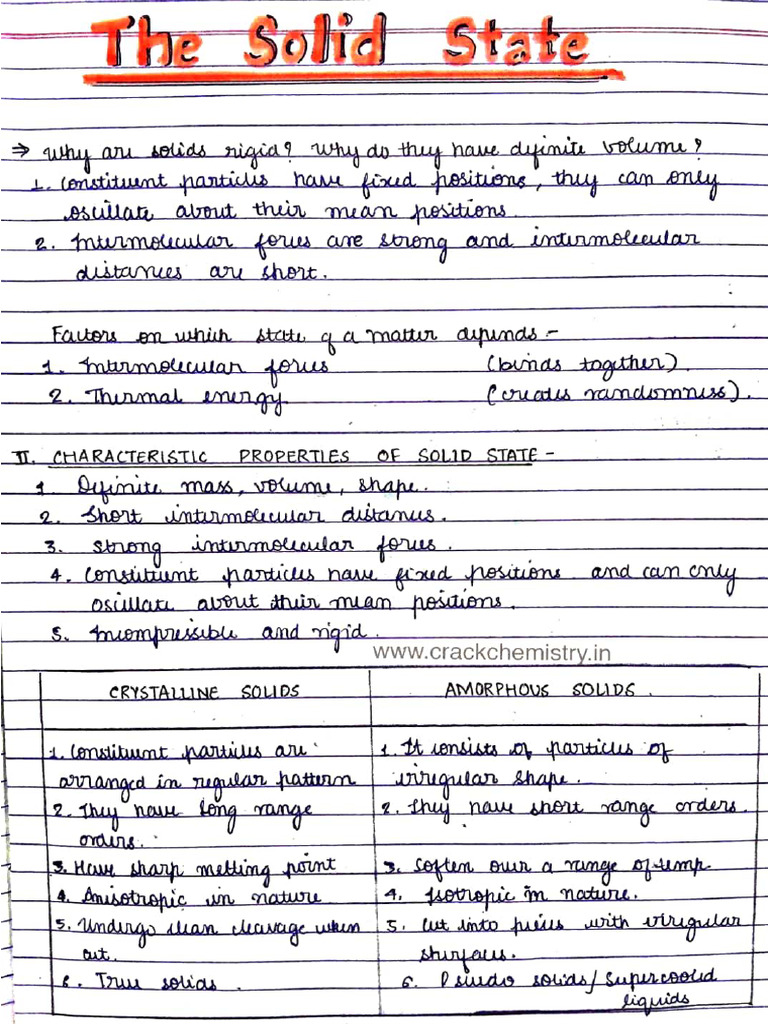Solid State Notes | PDF