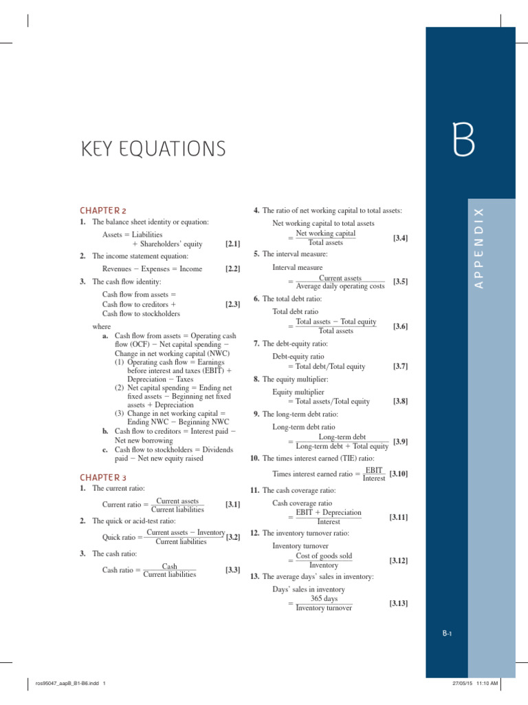 Appendix B | PDF | Equity (Finance) | Present Value