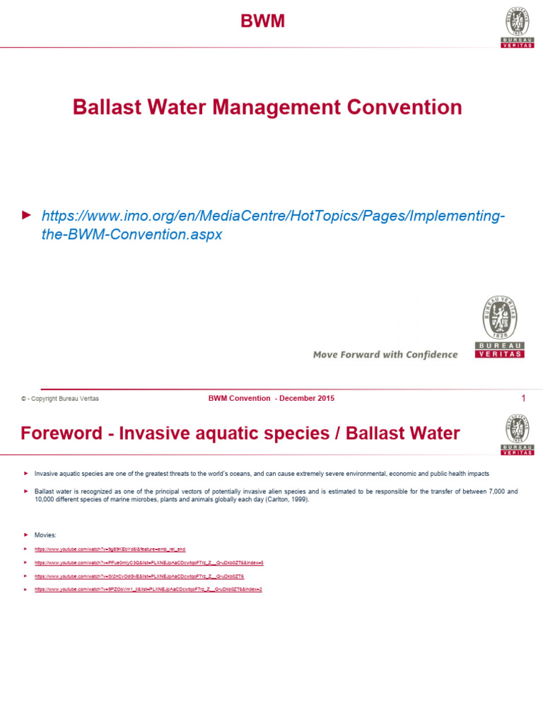 Ballast Water Convention - Entry Into Force - Rev3 | PDF | Technology ...