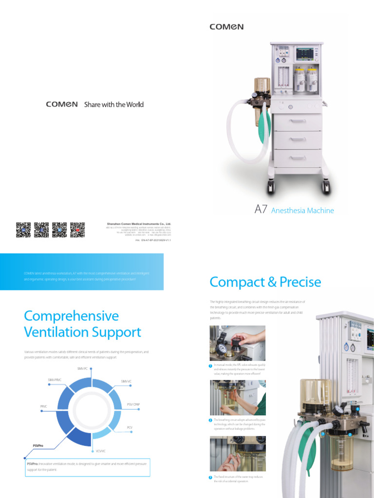 A7 COMEN Anesthesia Machine | PDF | Anesthesia | Clinical Medicine